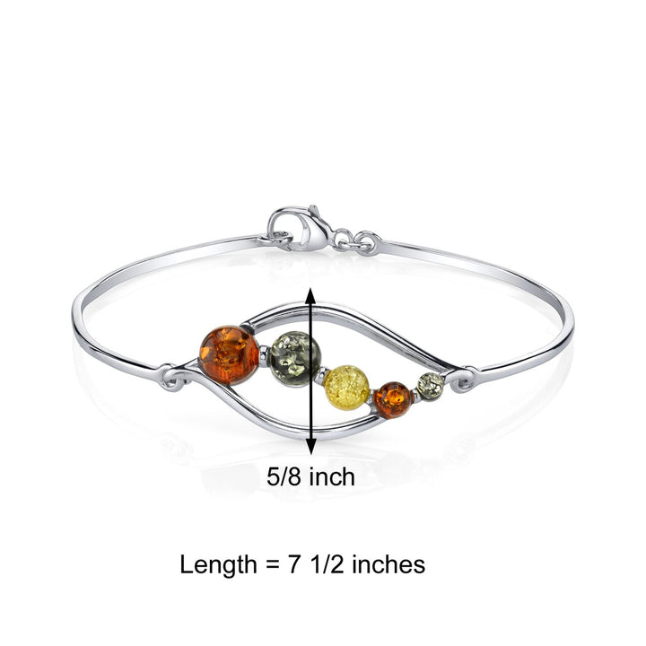 Genuine Baltic Amber Bracelet Sterling Silver SB4384 Peora